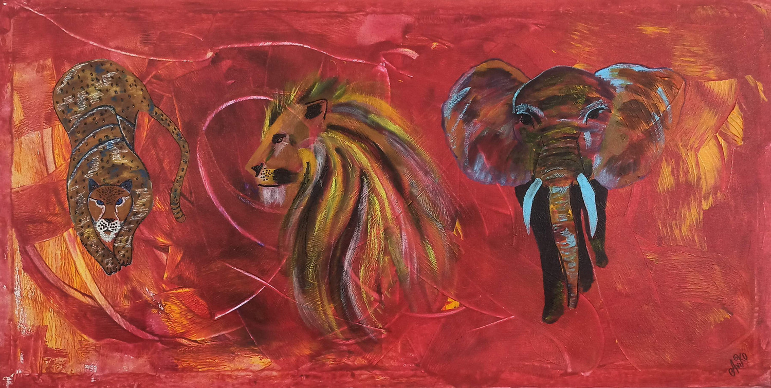 Buy Animal Abstract - Abstract Wildlife Art Painting Online | Fizdi
