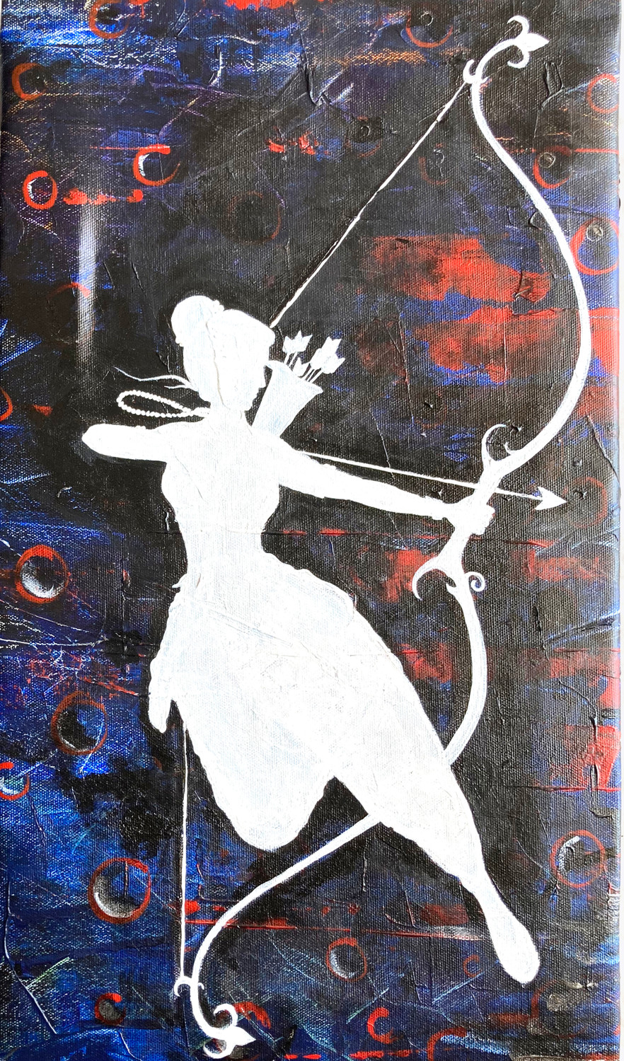 Buy Powerful & A Warrior Woman - Abstract, Minimalist Painting Online ...