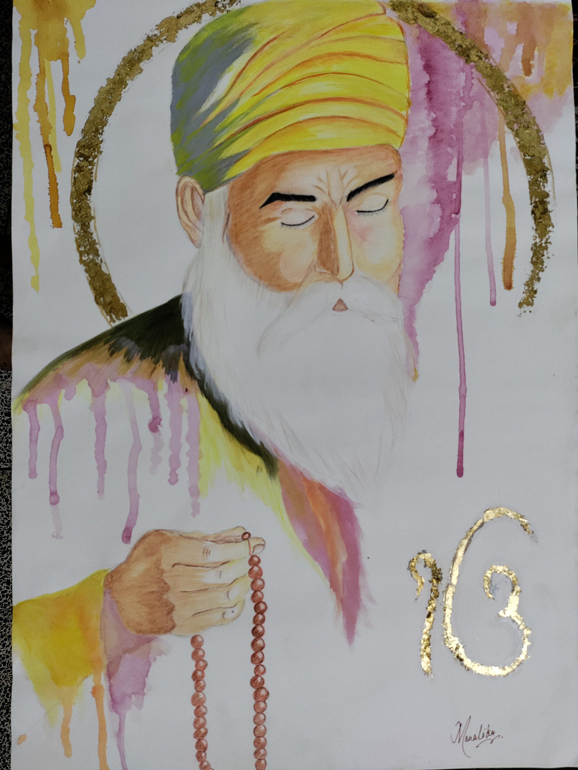 Buy An Enlightened Soul: Guru Nanak Dev Ji - Spiritual, Watercolor ...