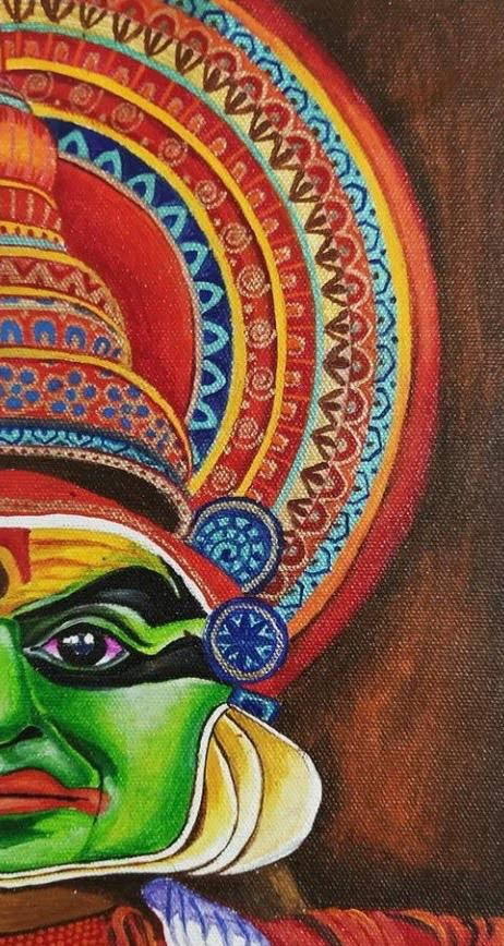 Buy Kathakali Handmade Painting by SHREYASHI DAS. Code:ART_7283_70426 ...