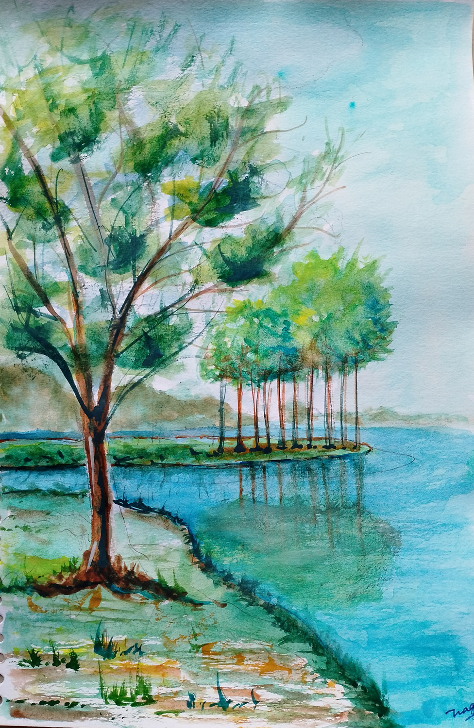 Buy Handmade water colour painting Handmade Painting by NARINDER KUMAR NAGIA. Code:ART_8298 ...