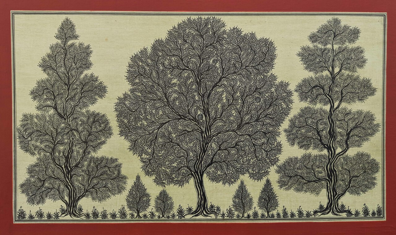 Buy Traditional Trees - Traditional Line Art Painting Online | Fizdi