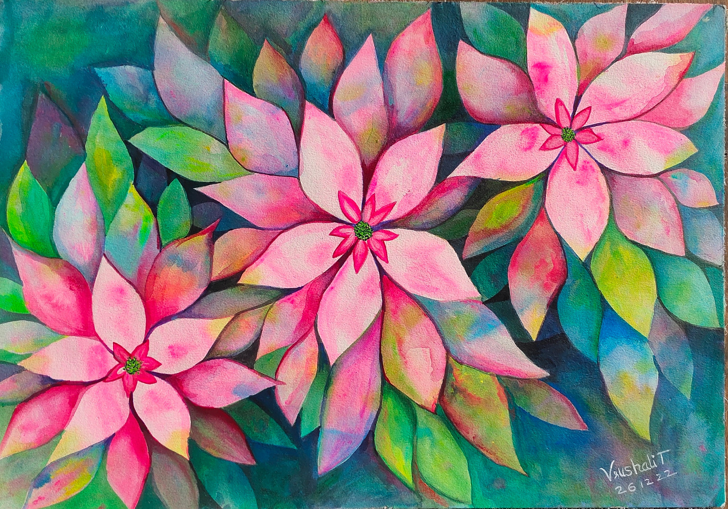 Buy Gul Bahar - Floral, Abstract, Vibrant Painting Online | Fizdi