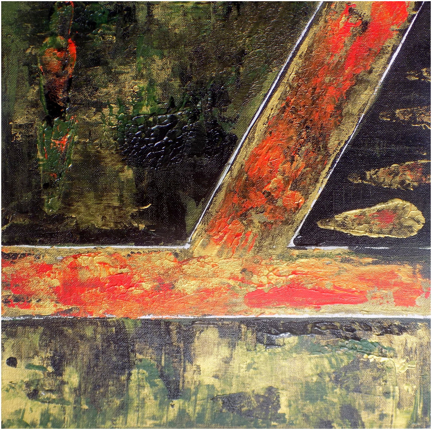 Buy Abstract Art Golden Path - Bold, Abstract, Textured Painting Online ...