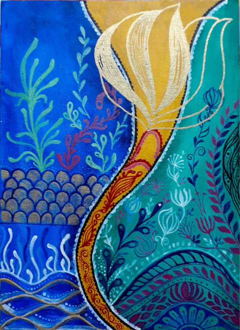 Buy Ram Setu (ART-1841-100097) - Handpainted Art Painting - 12 in X ...