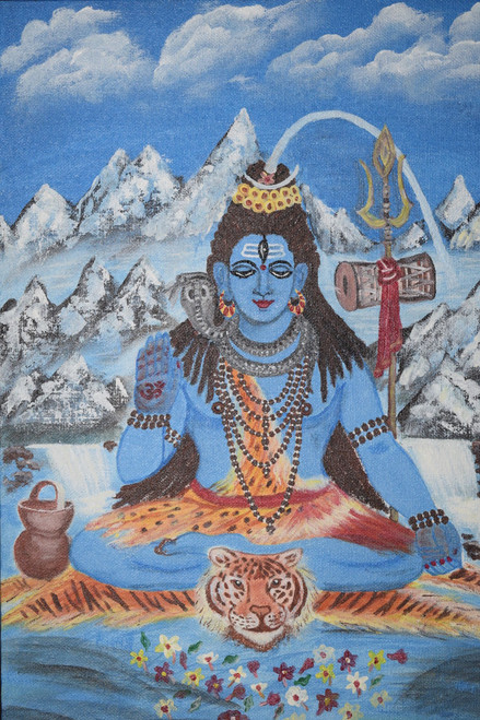 Lord Shiva - 16in X 24in,ART_NASH07_1624,Artist Neha Singh,Mahadev ...