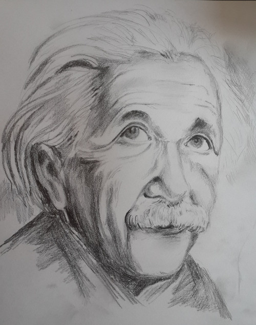 Buy A Famous Scientist Handmade Painting by RAJIB KUMAR DAS. Code:ART ...