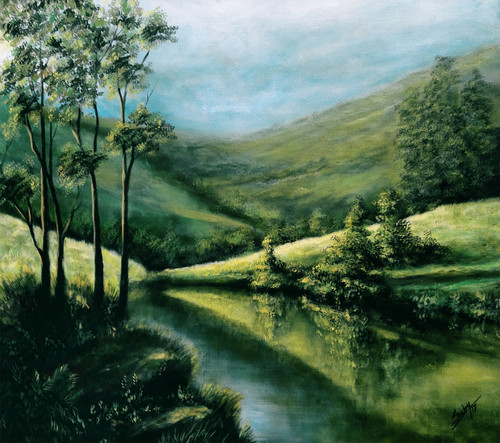 Buy Dawn Handmade Painting by Seby Augustine. Code:ART_464_27530 ...