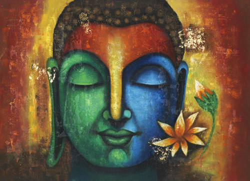 Shop Buddha Face 4 By RA Arts (PRT_8369) - Canvas Art Print - 31in X ...