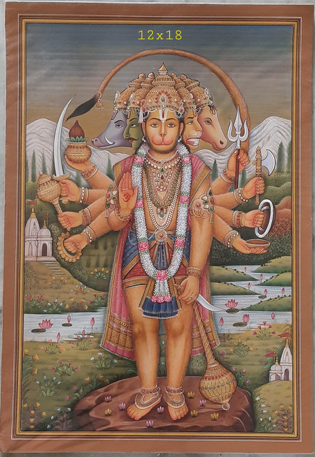 Buy Hanumanji Painting Handmade Painting by DHOLAMARU ART GALLERY ...
