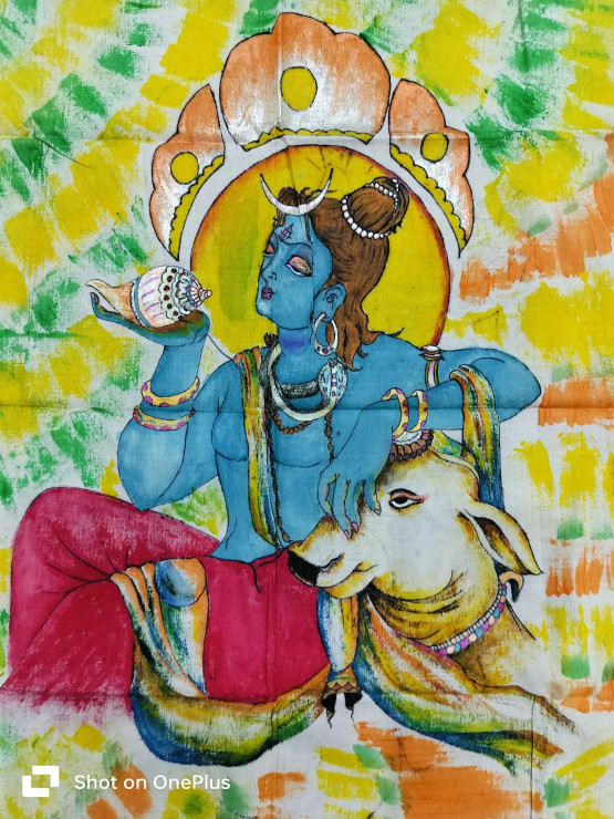 Buy Lord Shiva - Traditional, Religious, Vibrant Painting Online | Fizdi