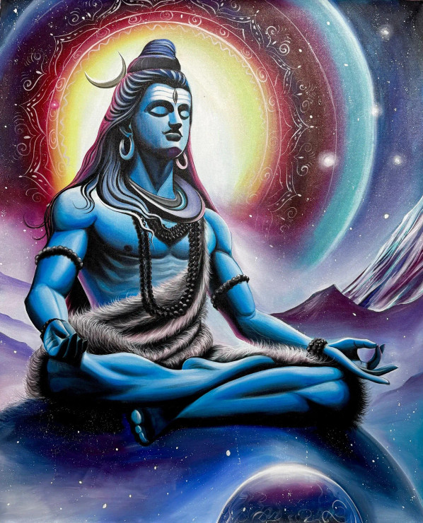 Buy Mahadev - Spiritual, Symbolic, Mystical Painting Online | Fizdi