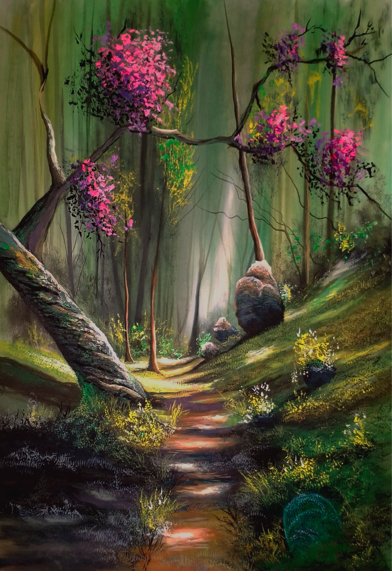 Buy Wooden Wonder - Surreal Forest Landscape Painting Online | Fizdi