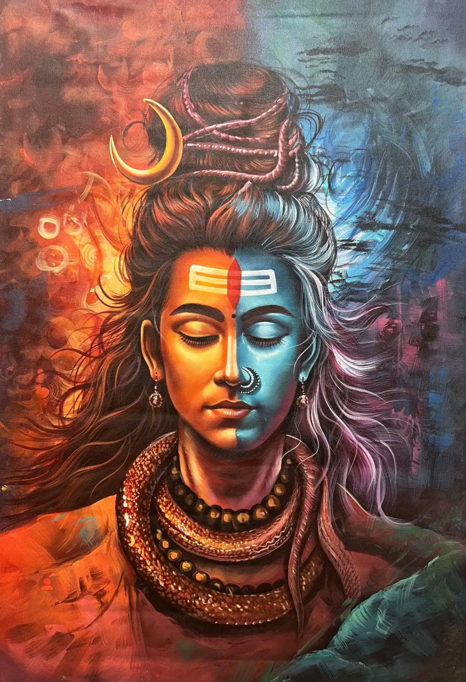 Buy Lord Shiva Painting - Symbolic, Spiritual Painting Online | Fizdi
