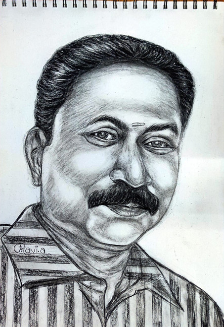 Buy Pencil drawing Handmade Painting by JANANI RAVI. Code:ART_9019 ...