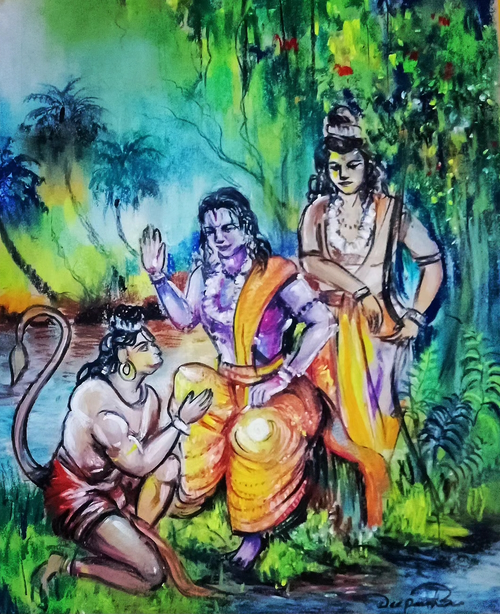 Buy Ramayana - Mythical, Traditional, Figurative Painting Online | Fizdi