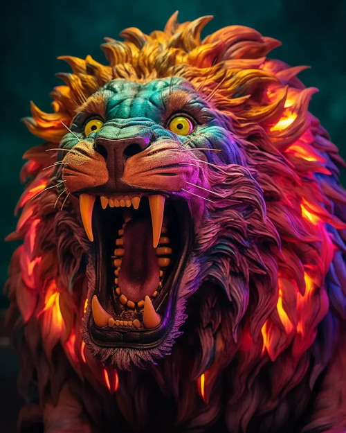 Buy Fierce Lion King - Vivid, Detailed, Bold Painting Online | Fizdi