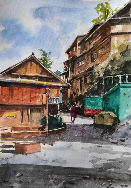 Buy Hill Scape - Realism, Landscape Painting Online | Fizdi