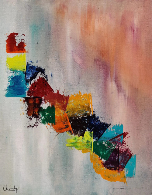 Buy Worry And Make It Double - Abstract, Modern, Contemporary Painting ...