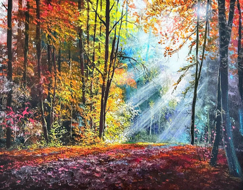 Buy Magical Forest - Impressionistic Nature Scene Painting Online | Fizdi