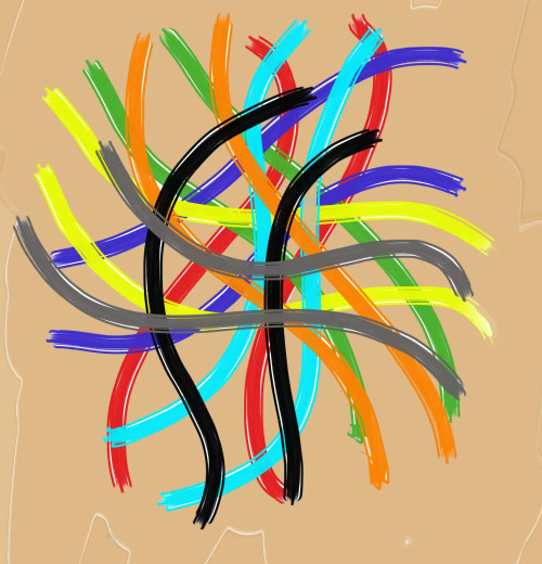 Buy Threads Of Color - Abstract, Modern, Bold Painting Online | Fizdi