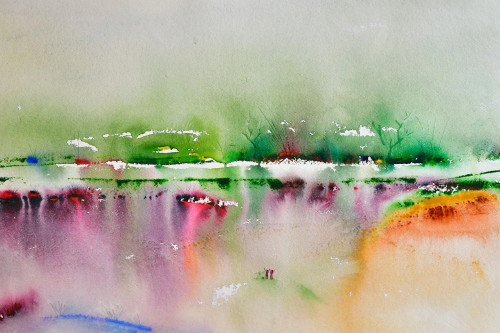 Buy Couple Under Monsoon Flood, Landscape Abstract -177 - Abstract ...