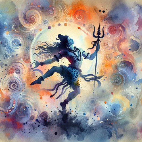 Buy Mahadev 8 - Abstract, Spiritual, Vibrant Painting Online | Fizdi