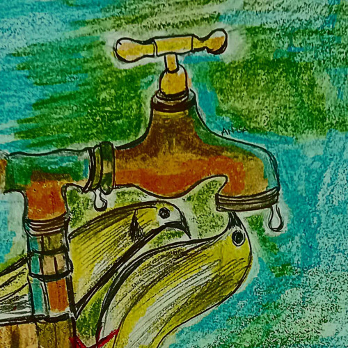 Buy Drop Of Hope - Abstract, Expressive, Symbolic Painting Online | Fizdi