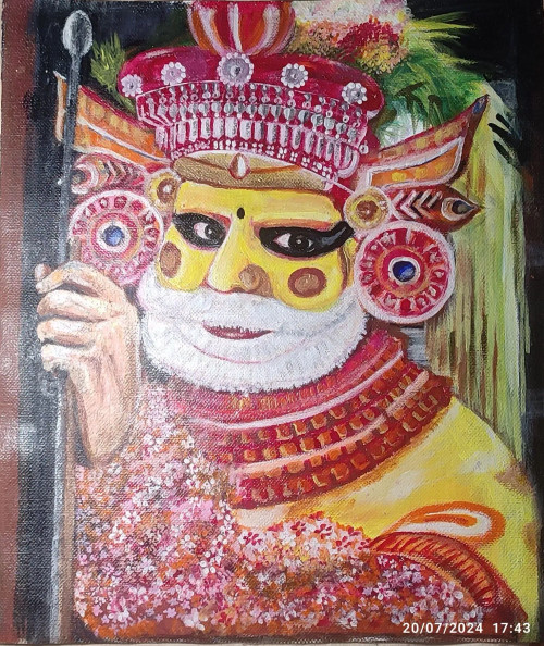 Buy Parassini Muthappan - Traditional, Cultural, Expressive Painting ...