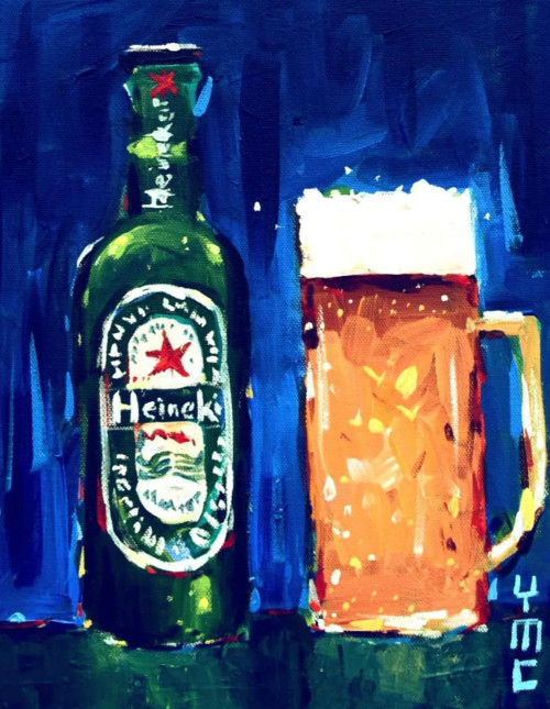 Buy Beer! (ART-16821-109577) - Handpainted Art Painting - 10in X 12in ...