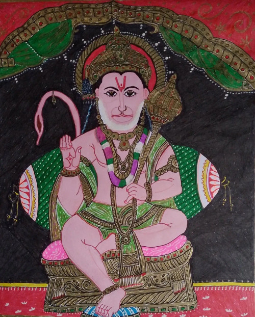 Buy Lord Hanuman - Traditional, Cultural, Religious Painting Online | Fizdi