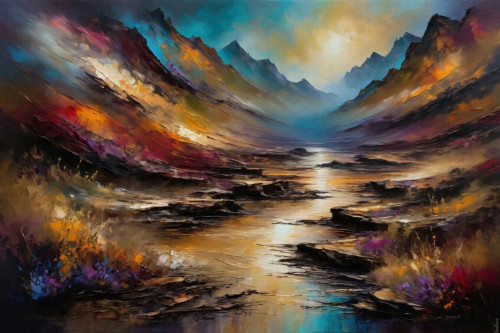 Buy The Sentient Artist 06 - Abstract Landscape Painting Online | Fizdi