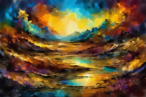 Buy Quantum Dreamscape - Abstract, Surreal Painting Online | Fizdi