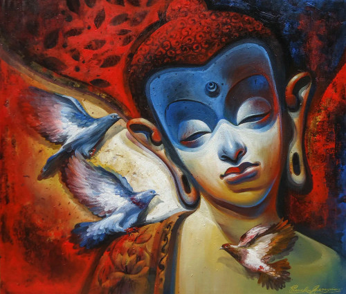 Buy Emotional Attachment - Spiritual, Symbolic, Vibrant Painting Online ...