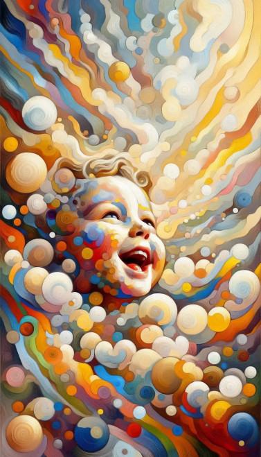 Buy Child Abstract 4 - Vibrant Abstract Painting Online | Fizdi