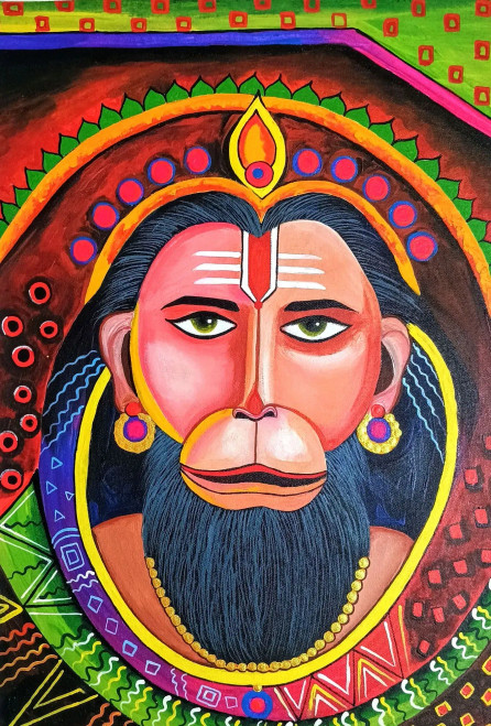 Buy Hanuman - Traditional, Modern, Bold Painting Online | Fizdi