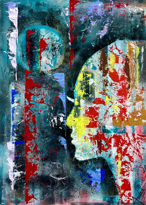 Buy Sparkling Lady - Abstract Expressionism Painting Online | Fizdi