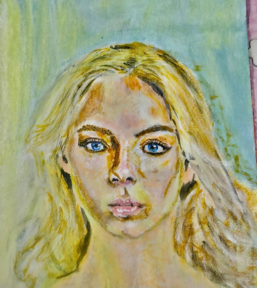 Buy The Bold Lady - Realistic Portrait Art Painting Online | Fizdi