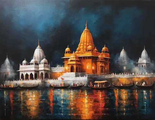Buy Ghat Paintings - Realistic, Cultural Painting Online | Fizdi