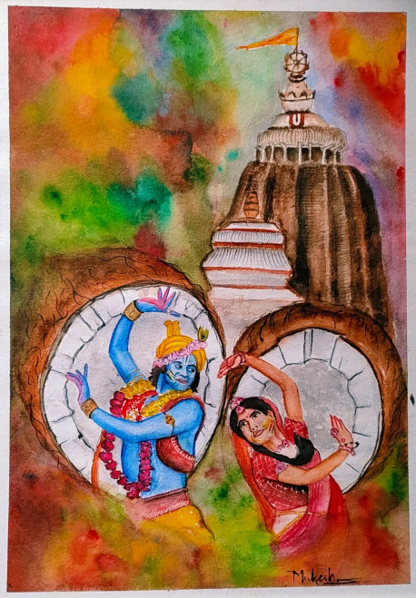 Buy Radha & Krishna: Dancing In The Wheels Of Eternity - Traditional ...