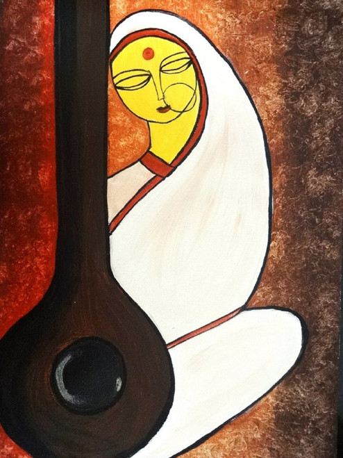 Buy 18*24 - Meera2 Handmade Painting by MADHAVI SANDUR. Code:ART_571 ...