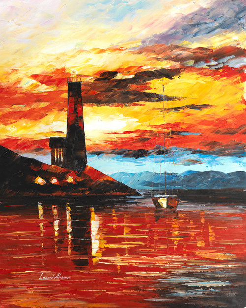 Buy By the Light House Beam Handmade Painting by Community Artists ...