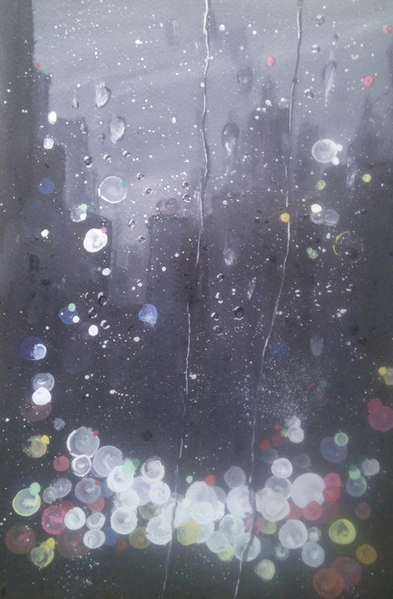 Buy A Rainy Abstract Handmade Painting by Anirban Kar. Code:ART_2144 ...