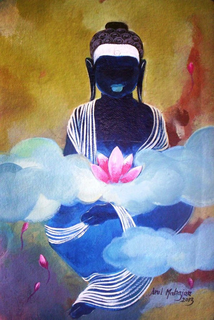 Buddha 01 - 14in X 21in,ART_ALMN14_1421,Meditation,peace,God,Artist ...