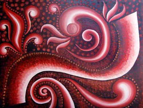 Red Magic - 48in X 36n (Canvas Board),ART_ARKI01_4836,Acrylic Colors ...