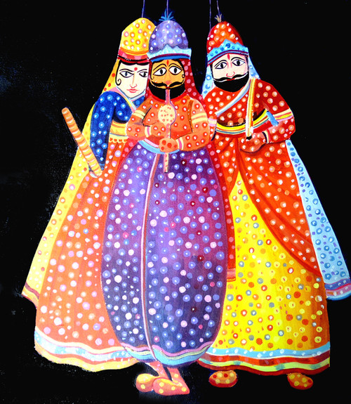 Beauty of Puppets 01 - 22in X 28in,ART_SNSR91_2228,Acrylic Colors,red ...