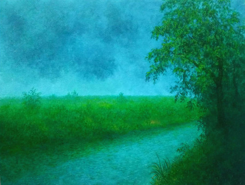Buy Badal - Nature, Realism, Landscape Painting Online | Fizdi