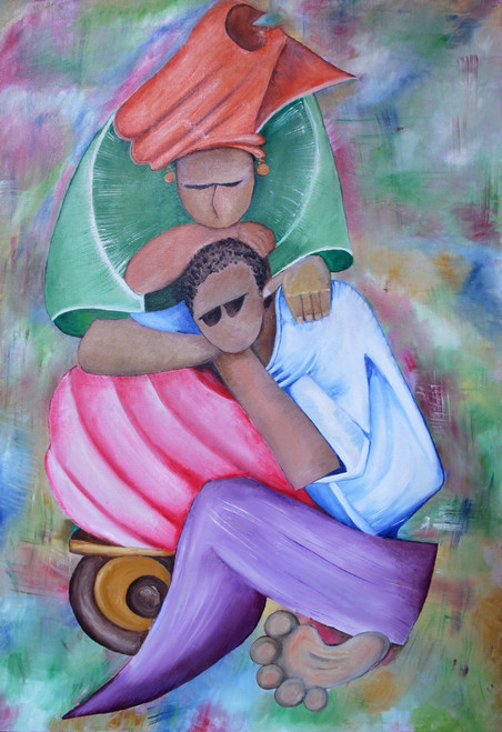 Buy LOVE Handmade Painting by NAVIN CHANDAR KAPOOR. Code:ART_5341_31145 ...