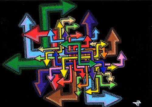 Buy Direction - Abstract, Geometric, Modern Painting Online | Fizdi