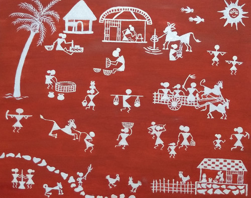 Buy Warli Art - Tribal Folk Art Painting Online | Fizdi